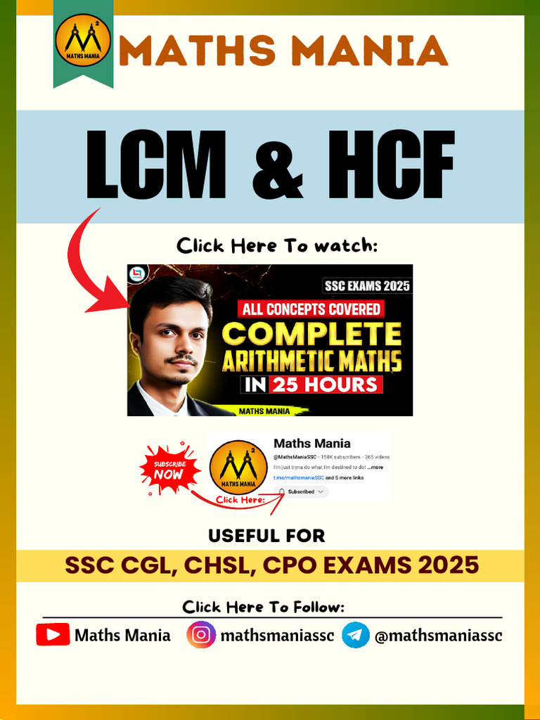 LCM HCF Digital Notes | PDF