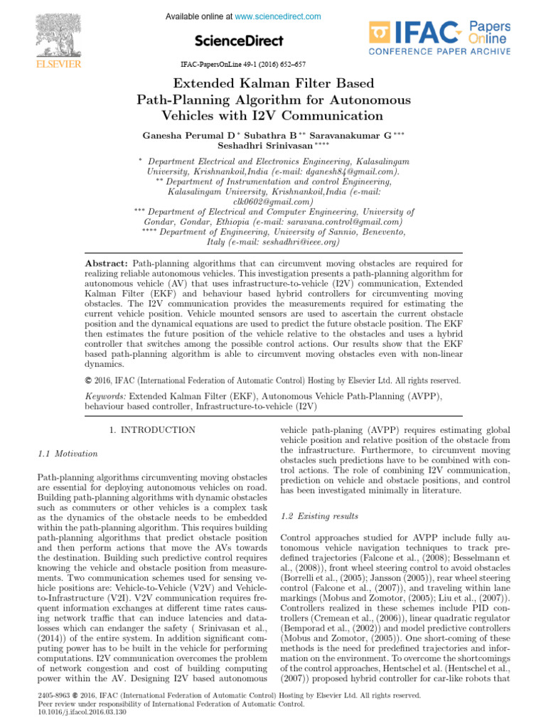 Extended Kalman Filter | PDF | Computer Engineering | Algorithms