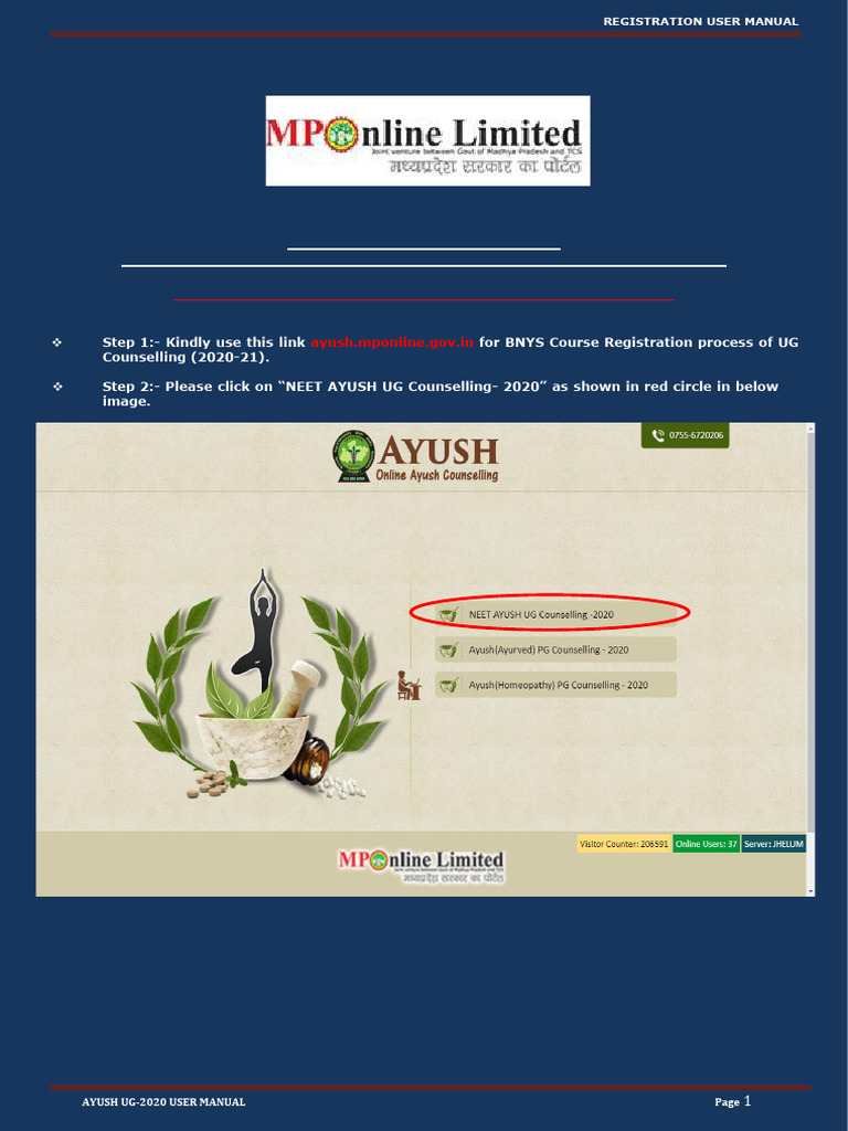 BNYS Course Registration Guide 2020-21 | PDF