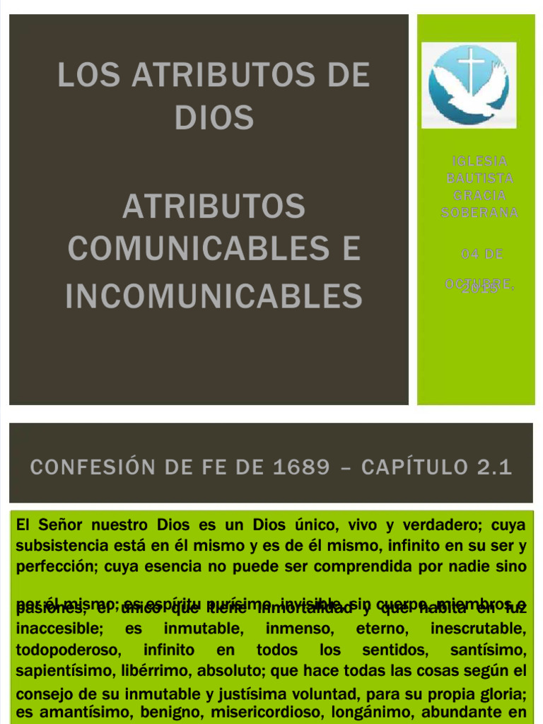 Atributos Comunicables e Incomunicables de Dios | PDF