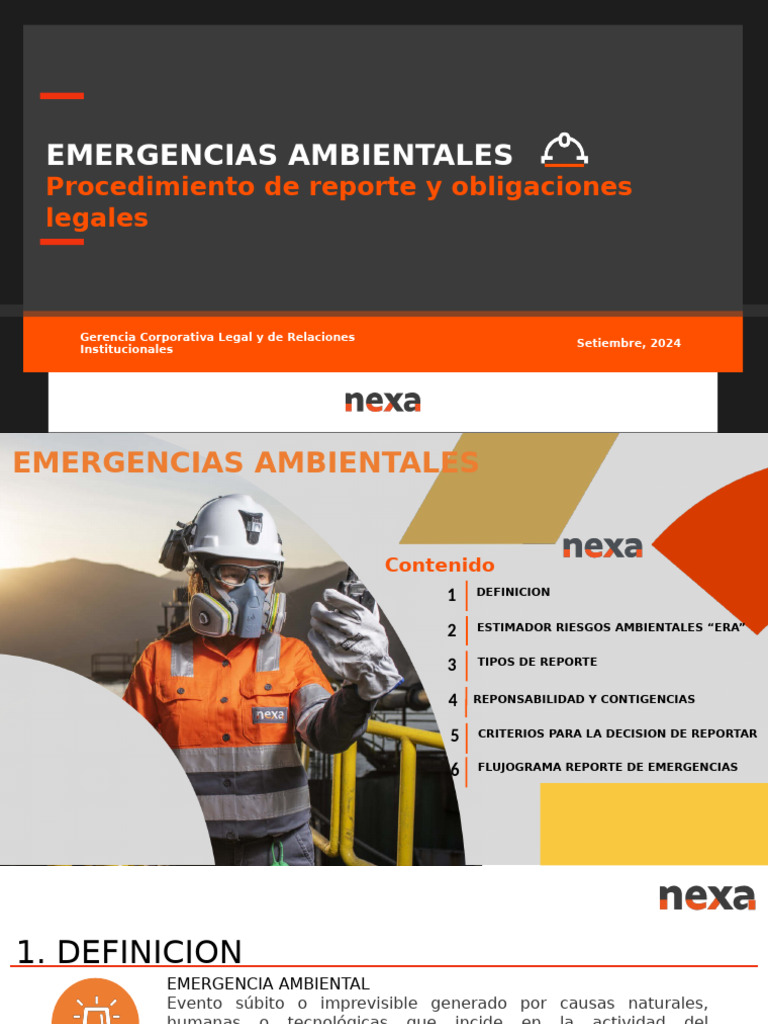 Capacitación NEXA - Reporte de Emergencia Ambiental | PDF | Aplicación movil | Entorno natural