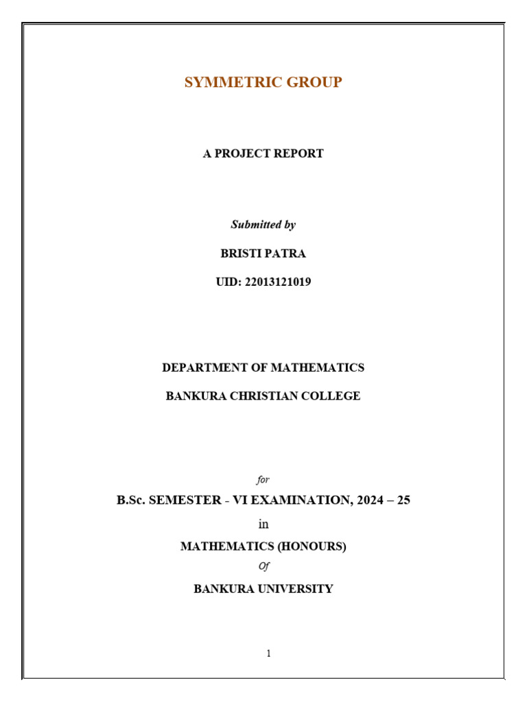 Exploring the Symmetric Group Sn | PDF | Group (Mathematics) | Permutation