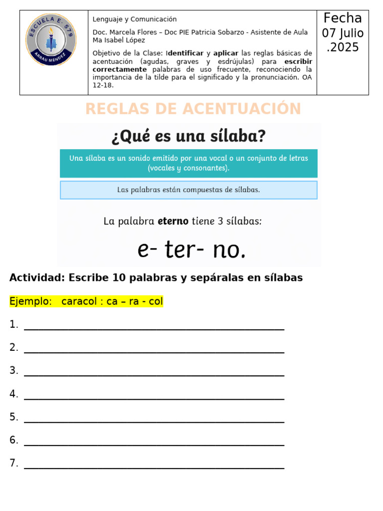 Clase 07-07 Reglas de Acentuacion | PDF | Lingüística | Fonética