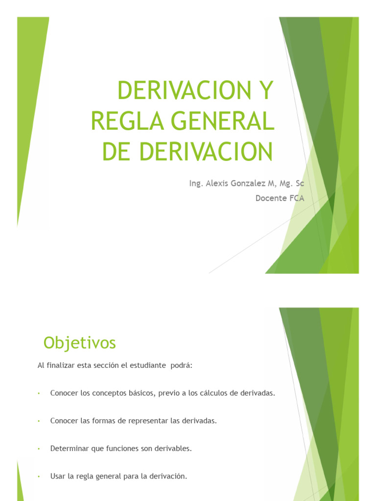 03 y 04. DERIVACION Y REGLA GENERAL DE DERIVACION | PDF
