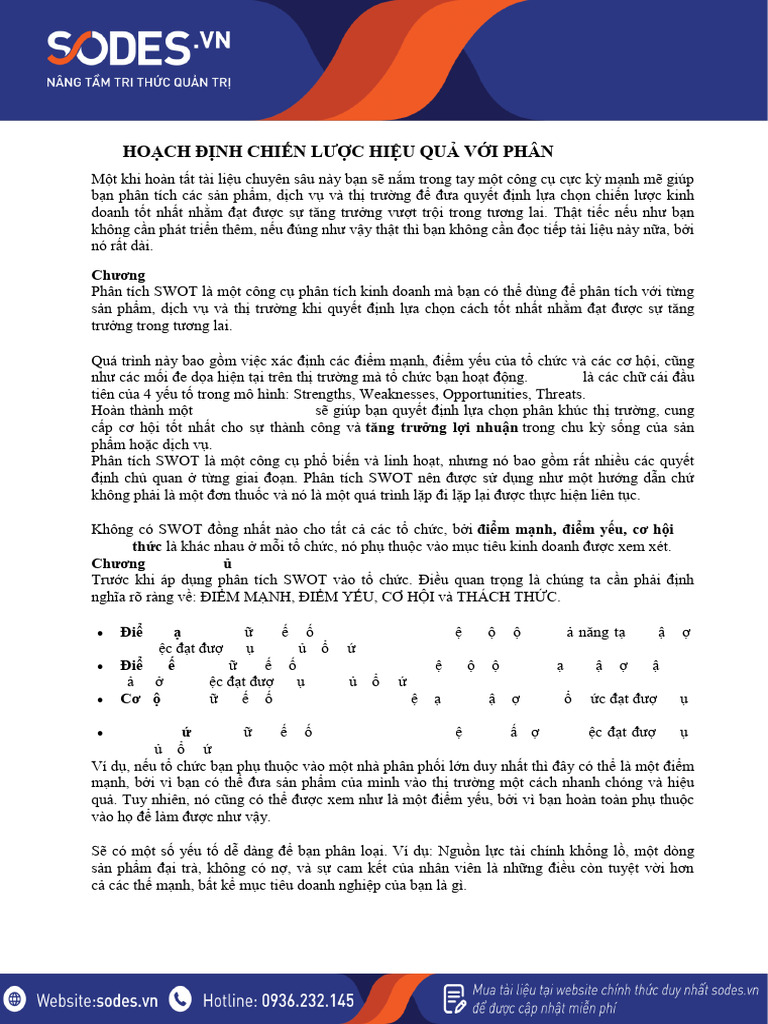 Hoach Dinh Chien Luoc Hieu Qua | PDF