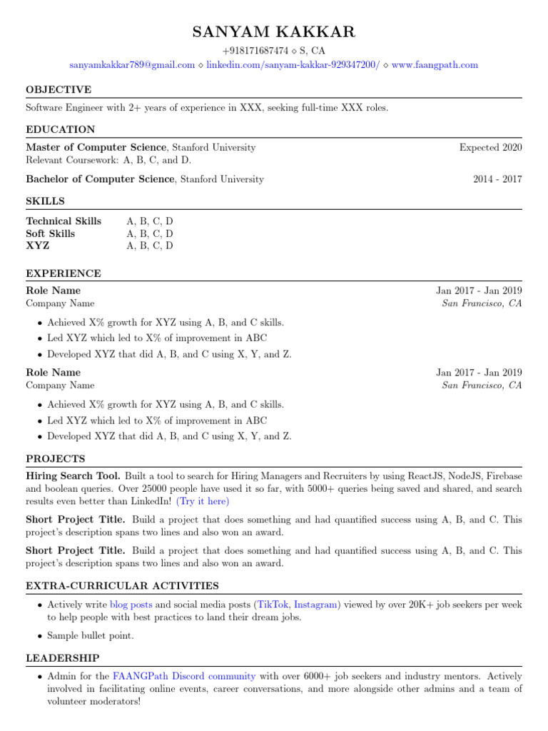 FAANGPath Simple Template | PDF | Computing