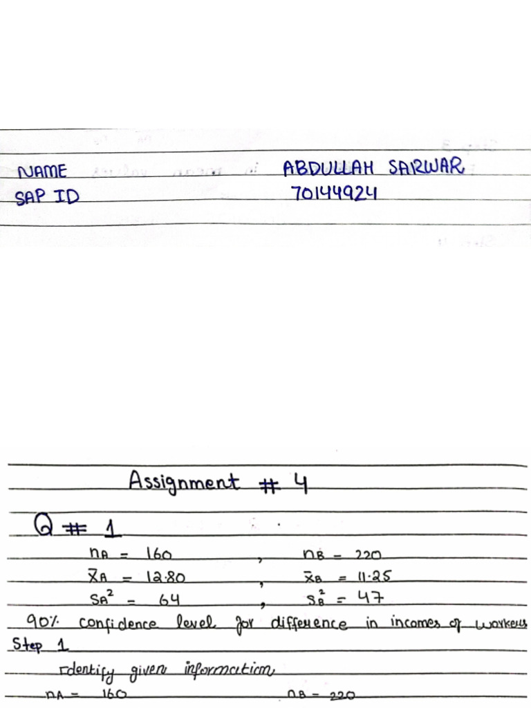 Stat Assignment Abd | PDF