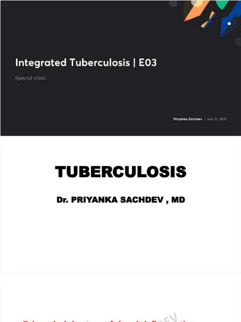 Integrated Tuberculosis E03 No Anno | PDF