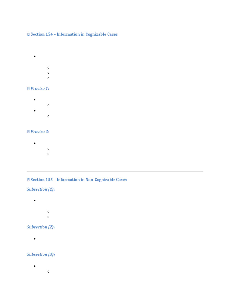 CRPC 154 To 164 | PDF | Confession (Law) | Witness