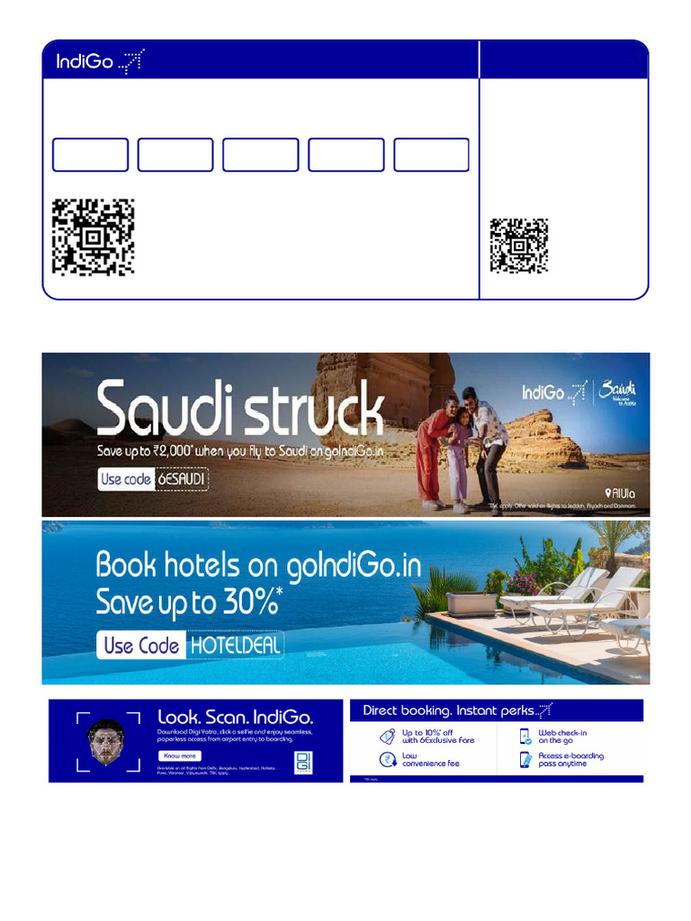 Boarding Pass Details for Flight 6E 2021 | PDF