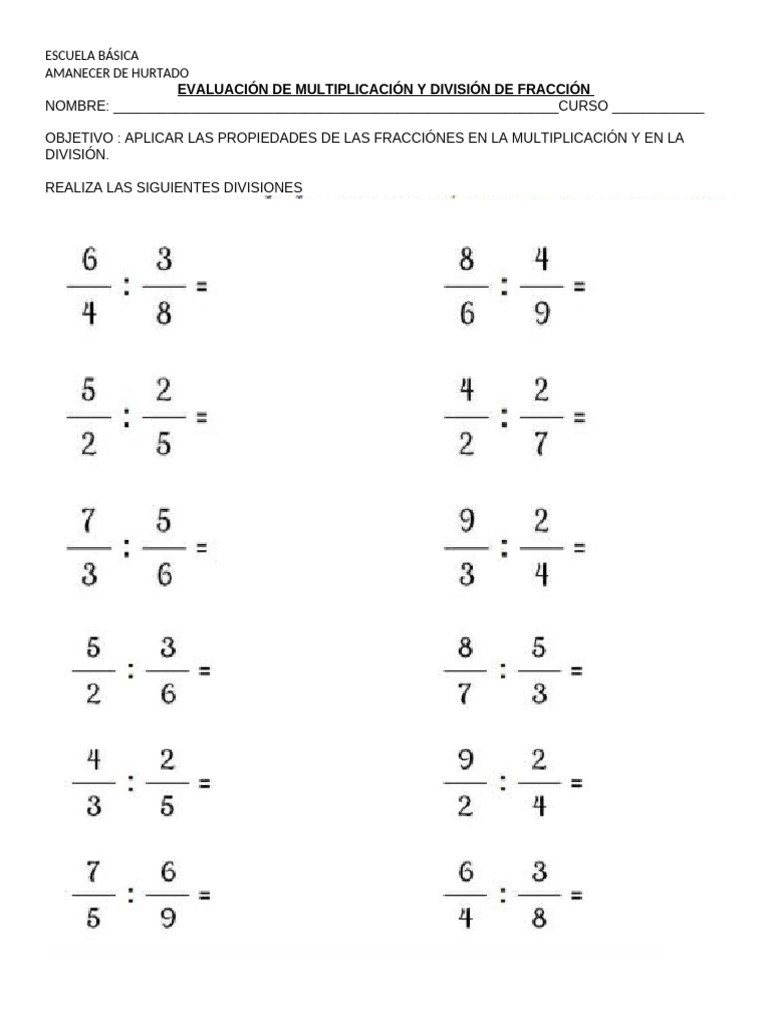 30 de Septiembre Prueba de Fracciones 5to y 6to Básico | PDF