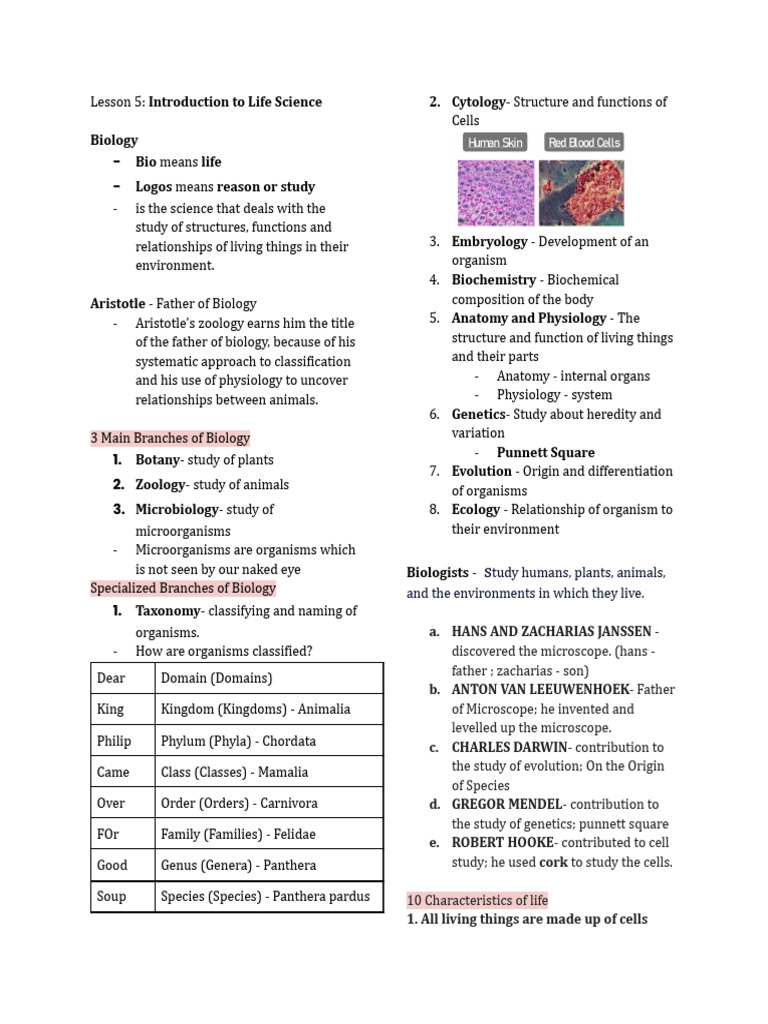 Introduction to Life Science Concepts | PDF | Cell (Biology) | Egg