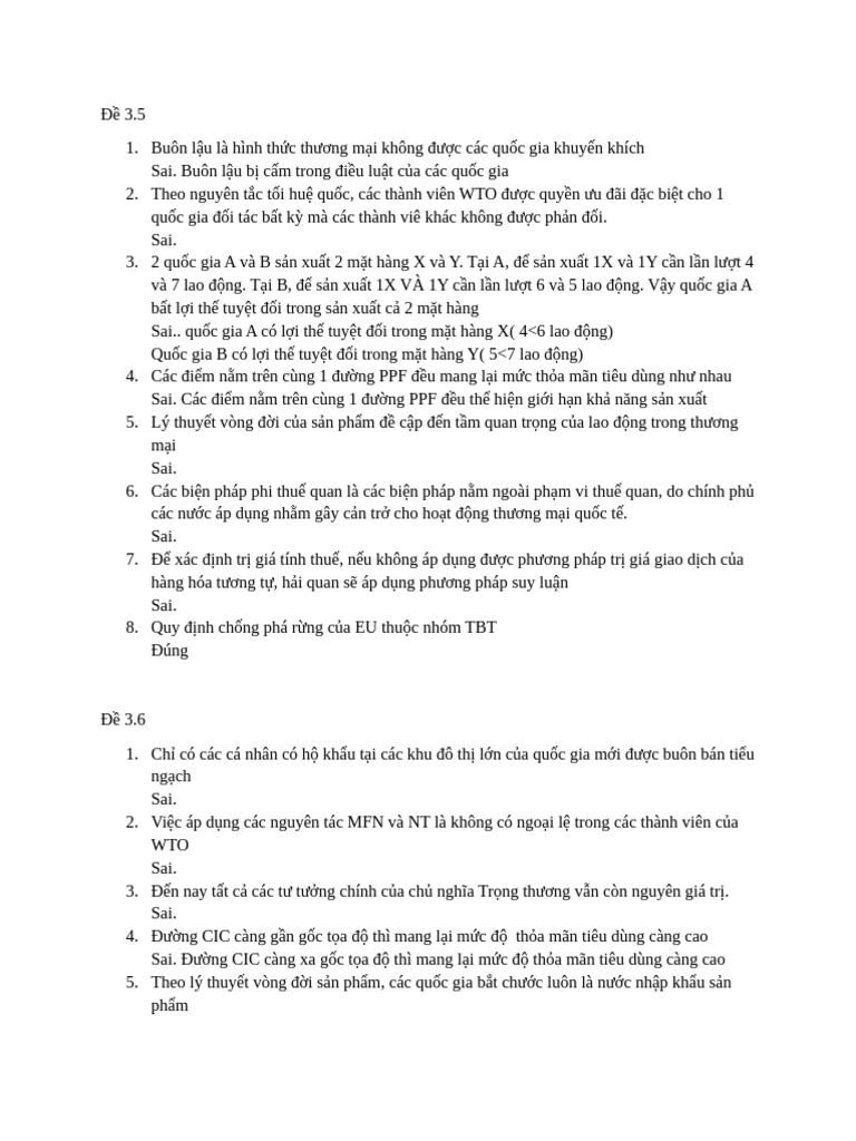 T T NG H P Đúng Sai Gki | PDF