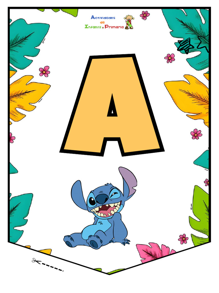 Banderines Abecedario Lilo y Stitch | PDF