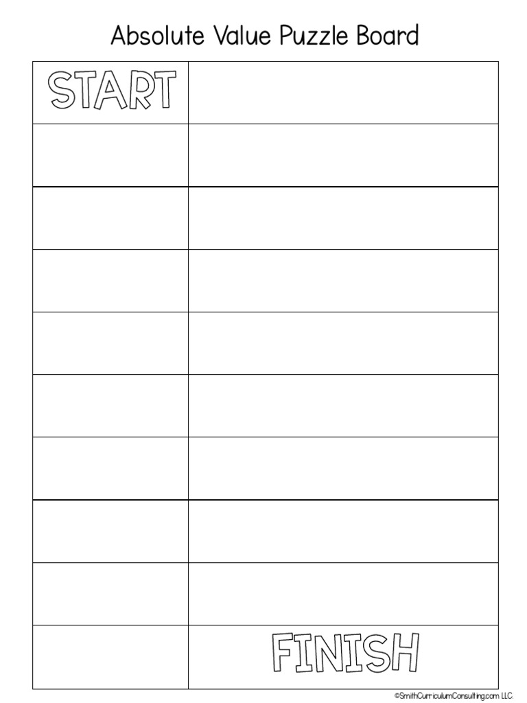 Absolute Value Puzzle Worksheet | PDF