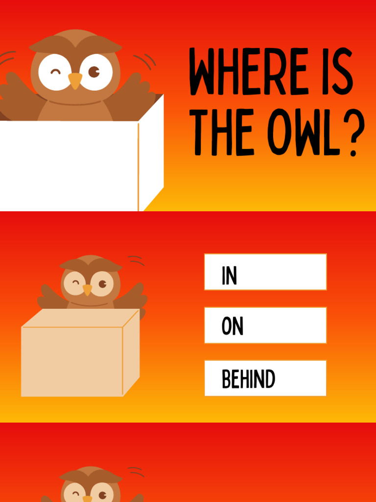 Owl Location Prepositions Guide | PDF