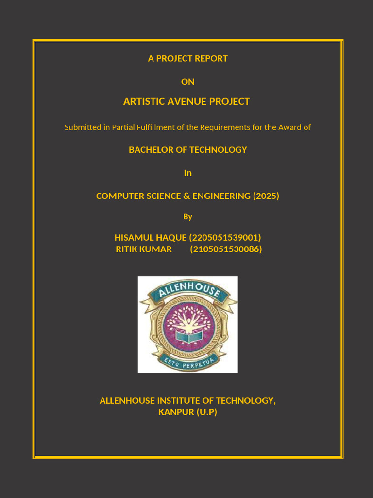 Front Page Project | PDF