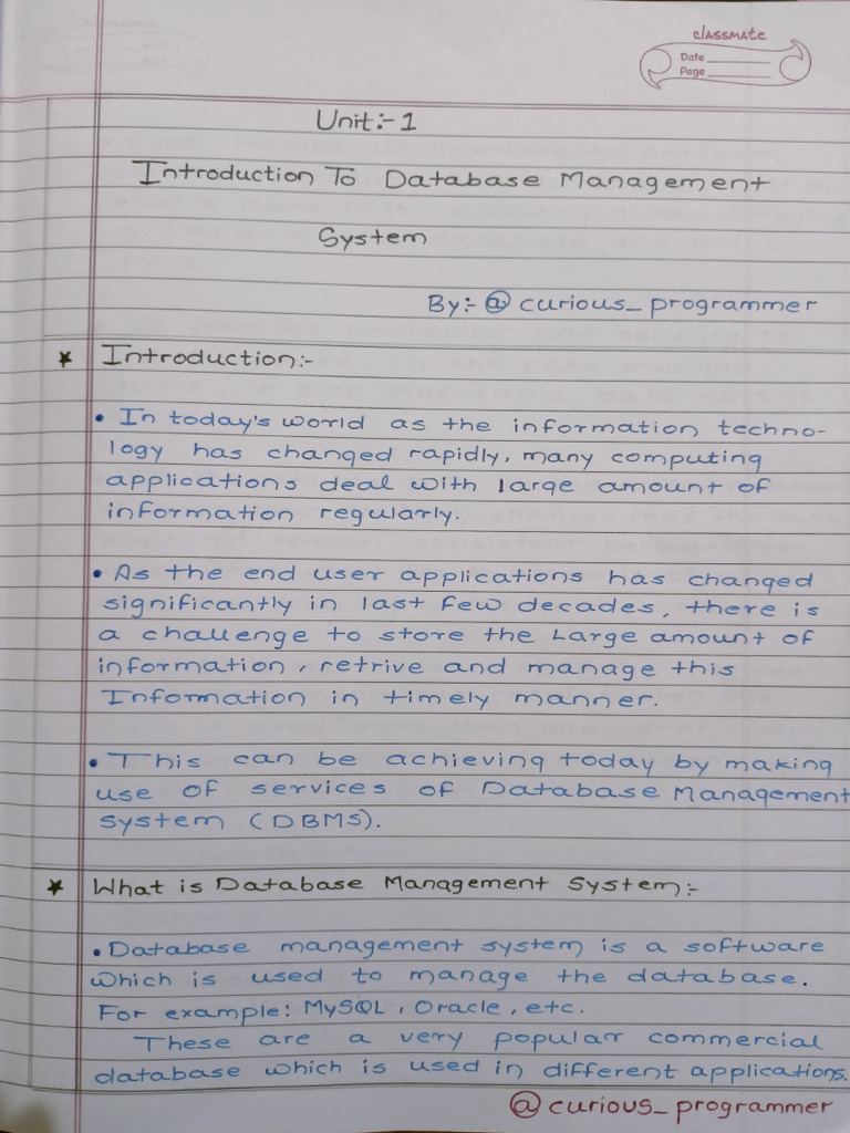 Complete DBMS Notes ! CodewithCuriouscom - 250611 - 154121 | PDF