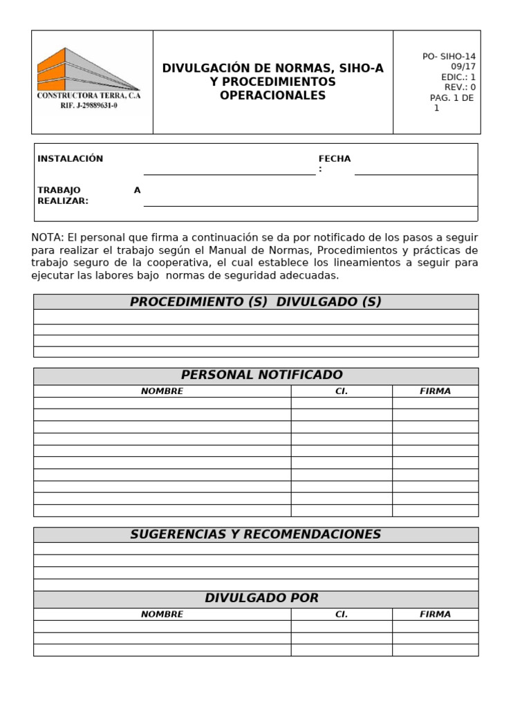 Formato Po Siho 14 | PDF