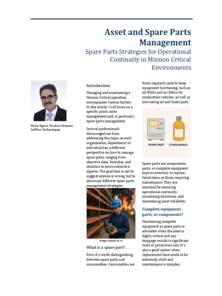Asset and Spare Parts Management v5 Magazine | PDF | Reliability ...