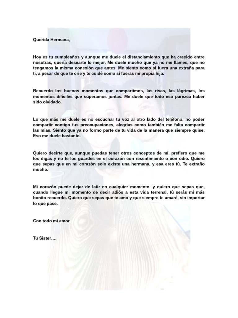 Querida Hermana | PDF