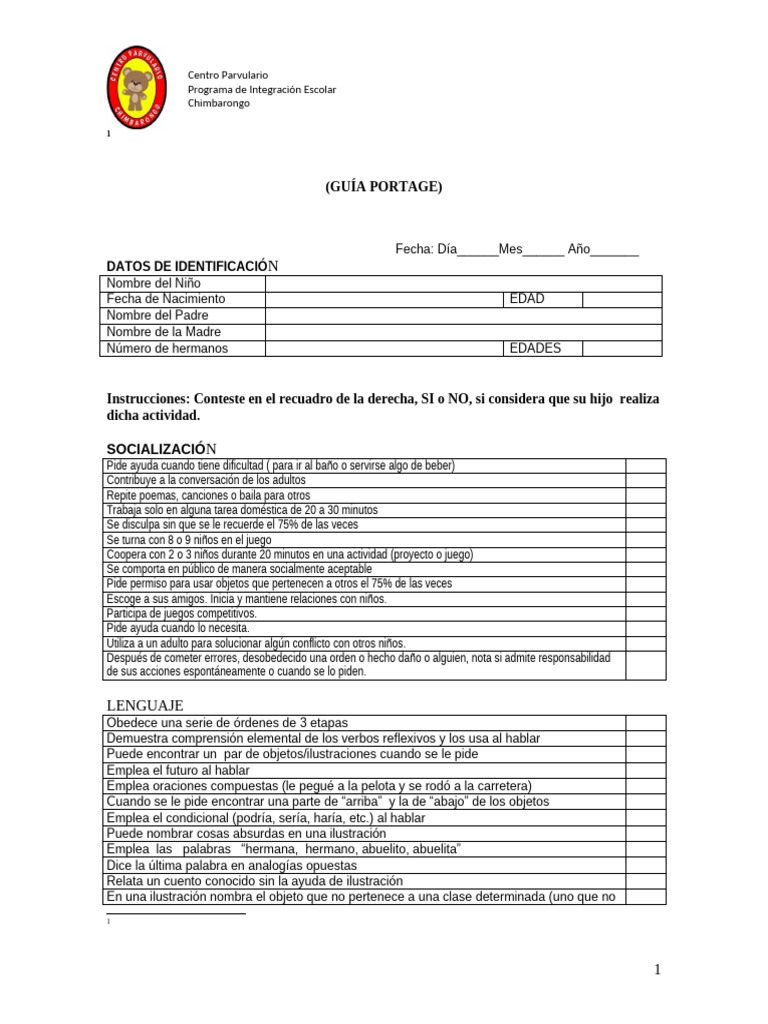 Guia - Portage AVD | PDF