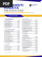 UM Tuition Fees for 2025/2026 | PDF | Science