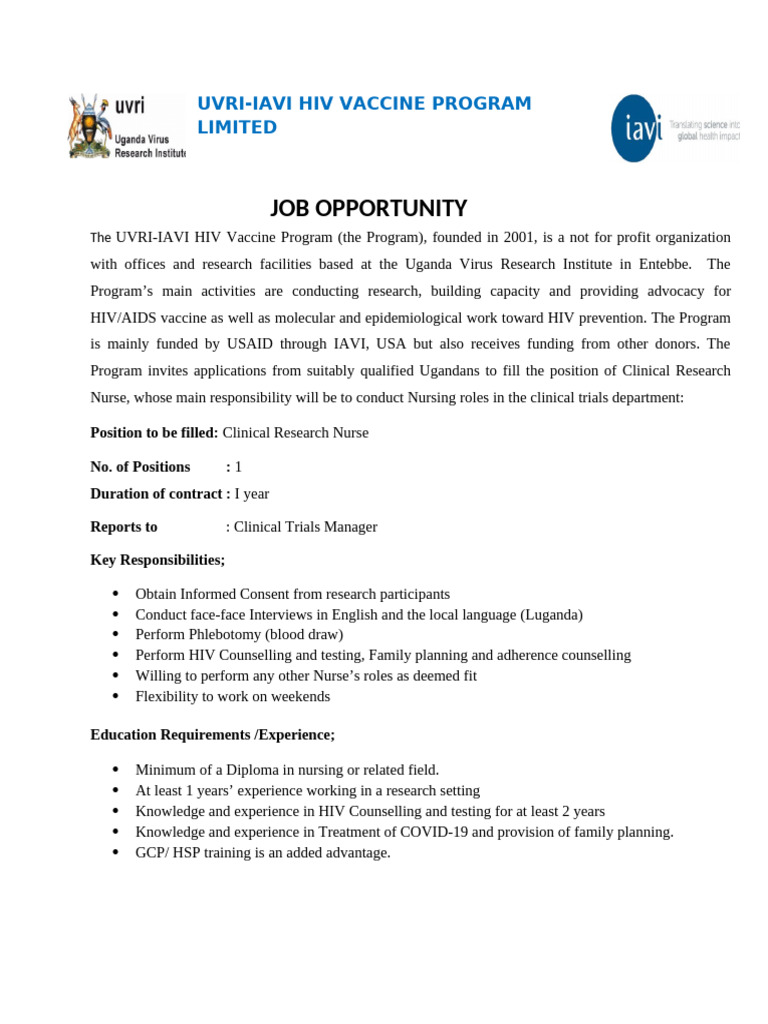 Clinical Research Nurse | PDF