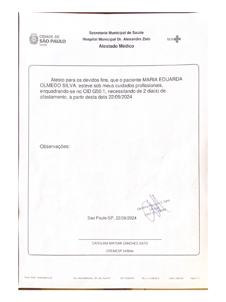 Atestado | PDF