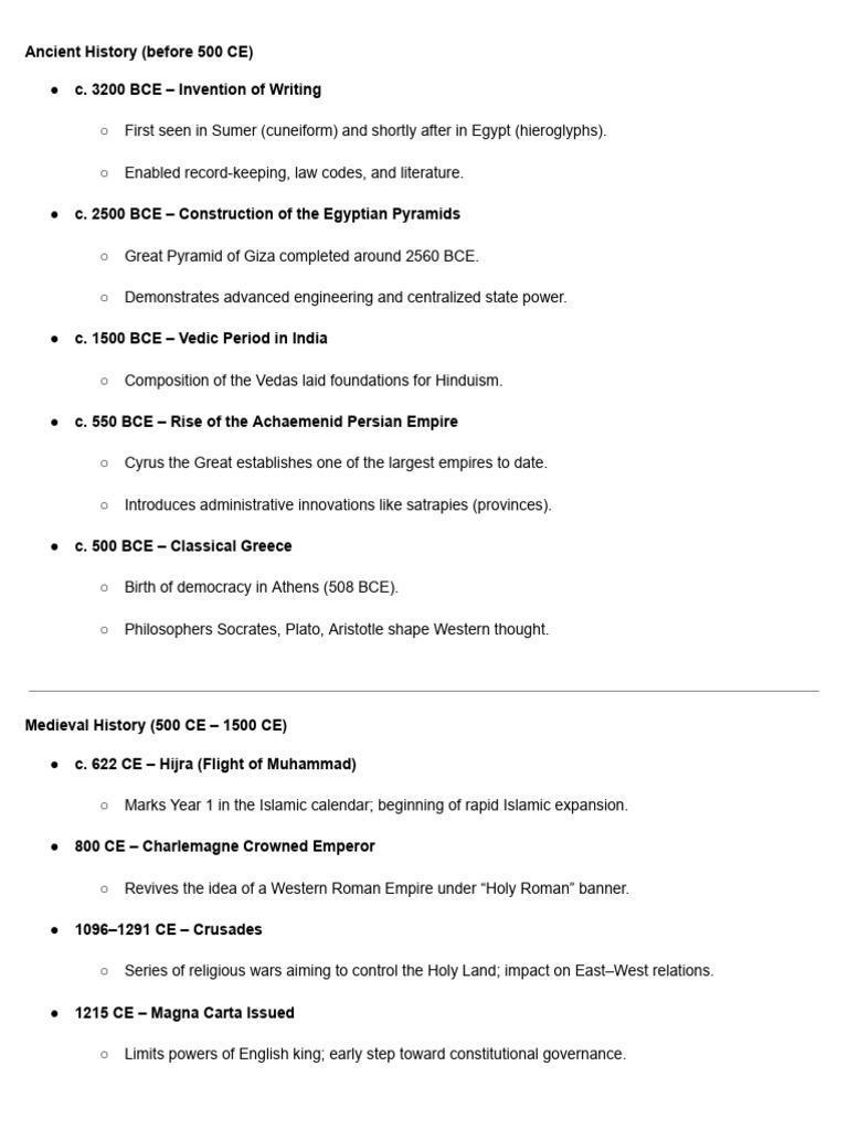 Ancient History (Before 500 CE) | PDF | Ancient History | Soviet Union