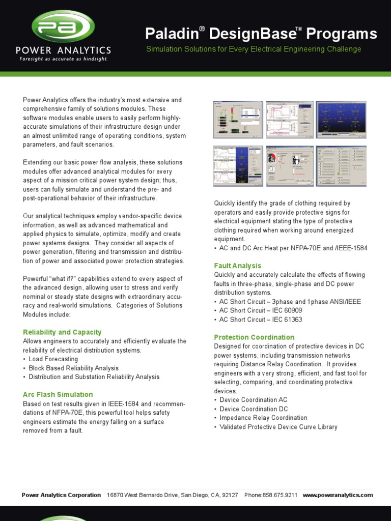 Paladin DesignBase Programs | PDF | Electric Power System | Alternating ...