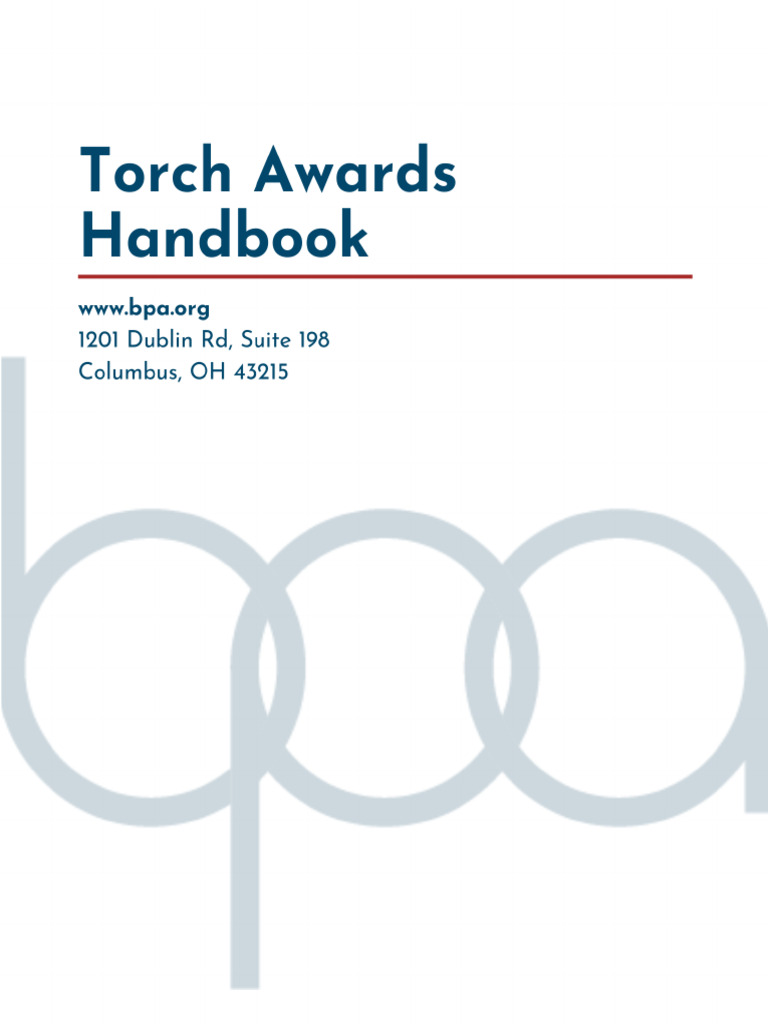 2024-25 Torch Awards Handbook | PDF | Résumé | Ambassador