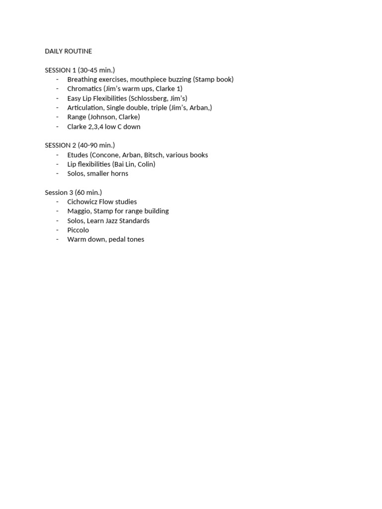 Jim's Daily Routine | PDF