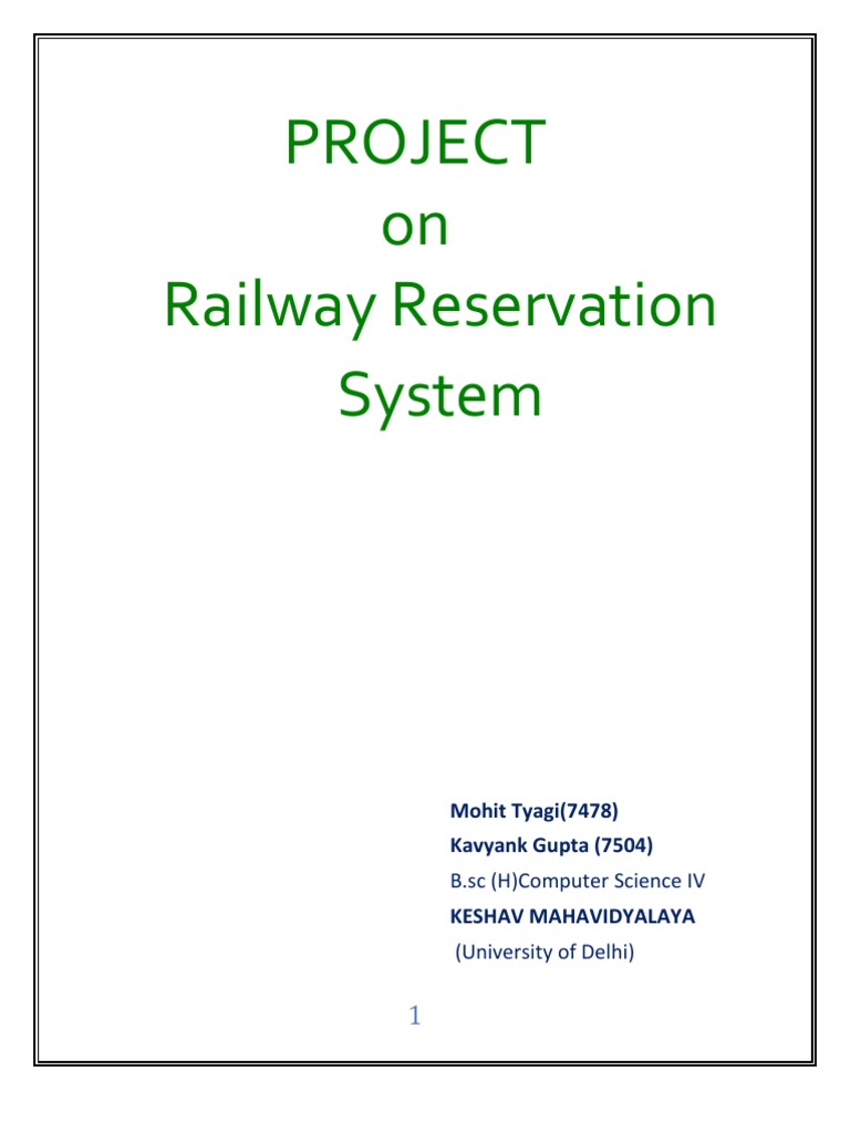 Reservation System | PDF | Feasibility Study | Computer Engineering