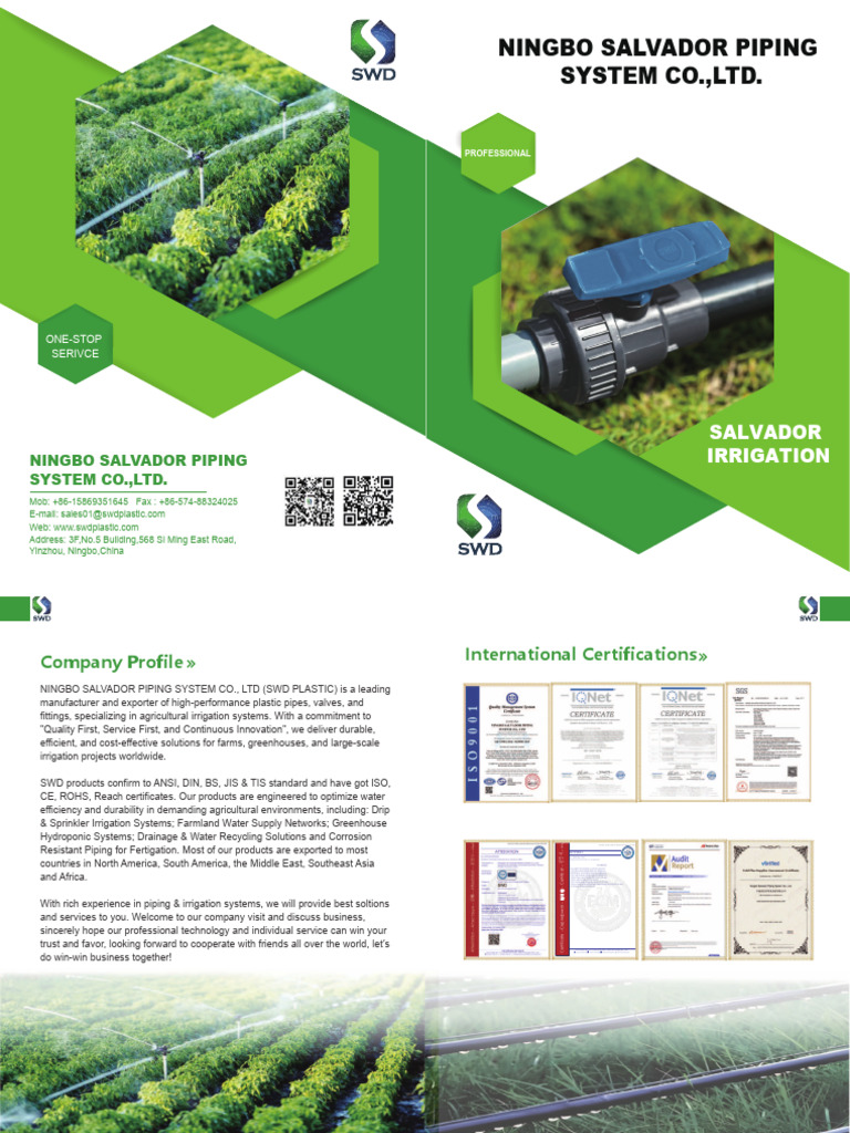 SWD Irrigation Products Catalogue | PDF | Valve | Irrigation