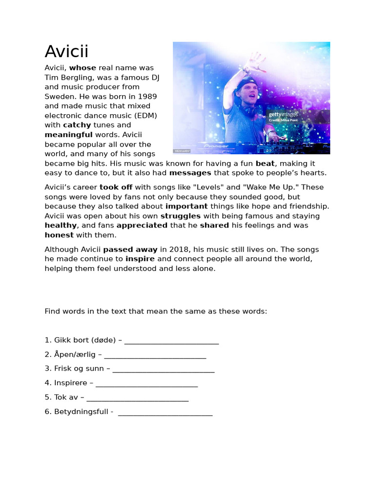 Avicii: Music, Legacy, and Impact | PDF