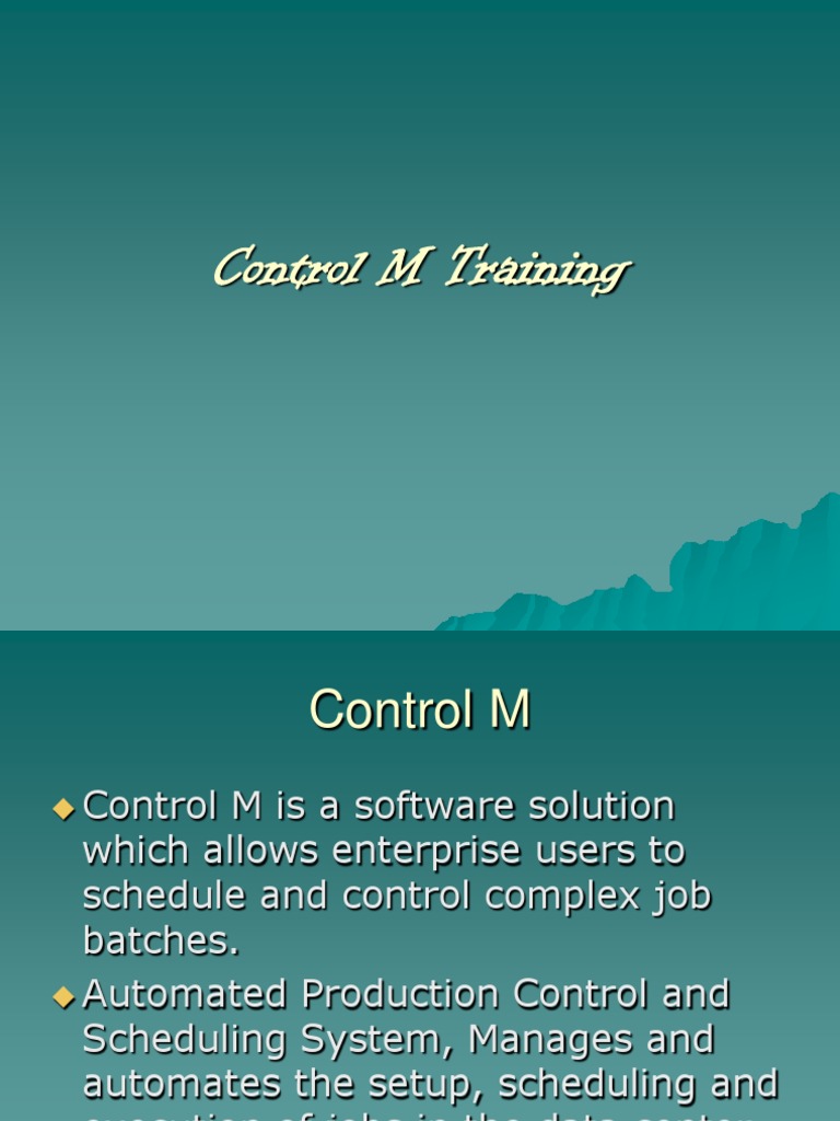 Control M Training | PDF | Graphical User Interfaces | User (Computing)