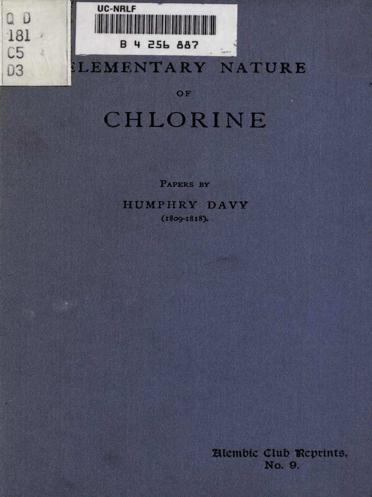 Elementary Nature of Chlorine | PDF | Ammonia | Chlorine