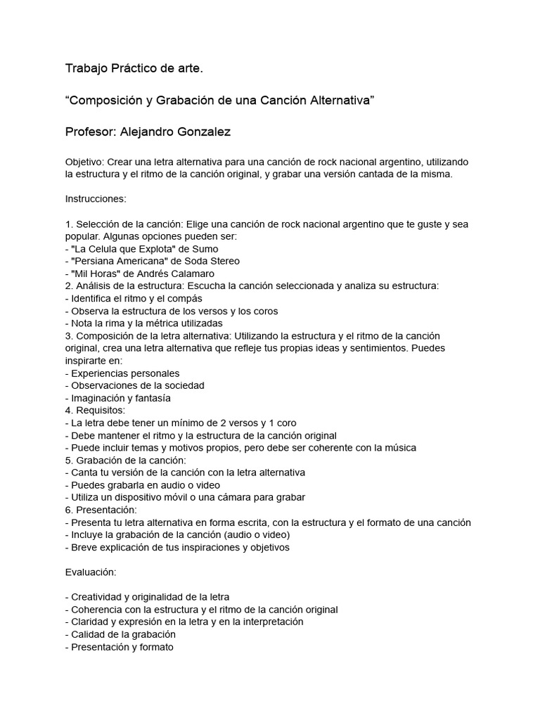 Trabajo Práctico de Arte Composición de Una Letra Alternativa | PDF