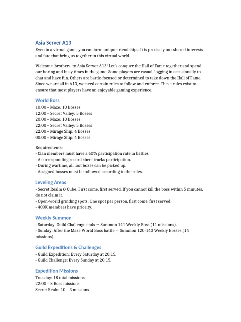 Asia Server A13 Translated | PDF