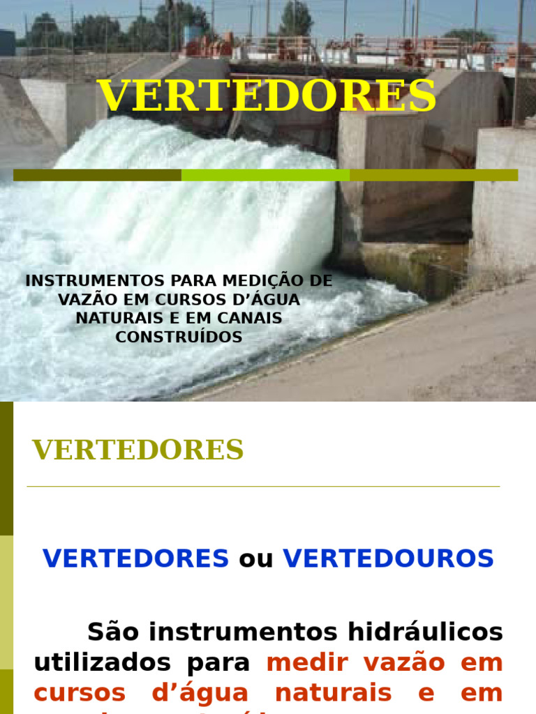 Aula Vertedores2 | PDF | Vertedouro