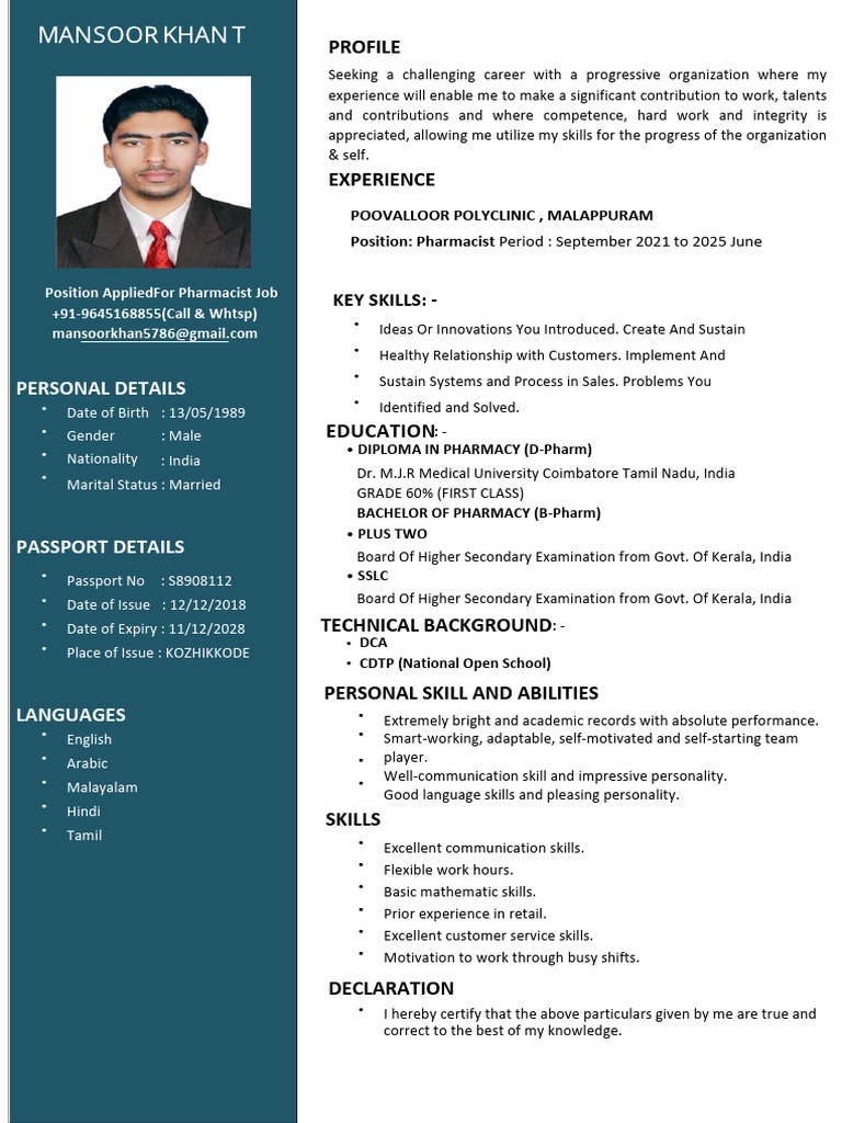 MANSOOR KHAN CV - PDF - 20250709 - 170212 - 0000 | PDF