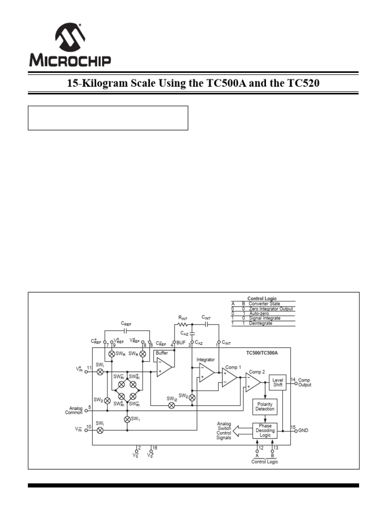 15kg Scale Design with TC500A/TC520 | PDF | Capacitor | Microcontroller