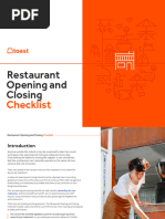 Bar Closing Procedures Checklist | PDF