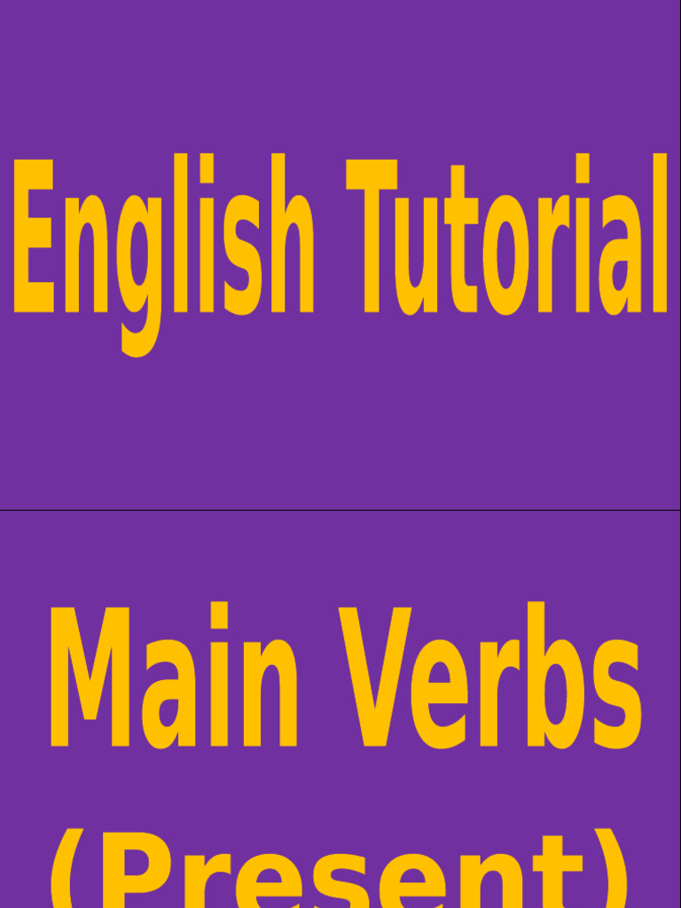 Day 2 Main Verbs | PDF