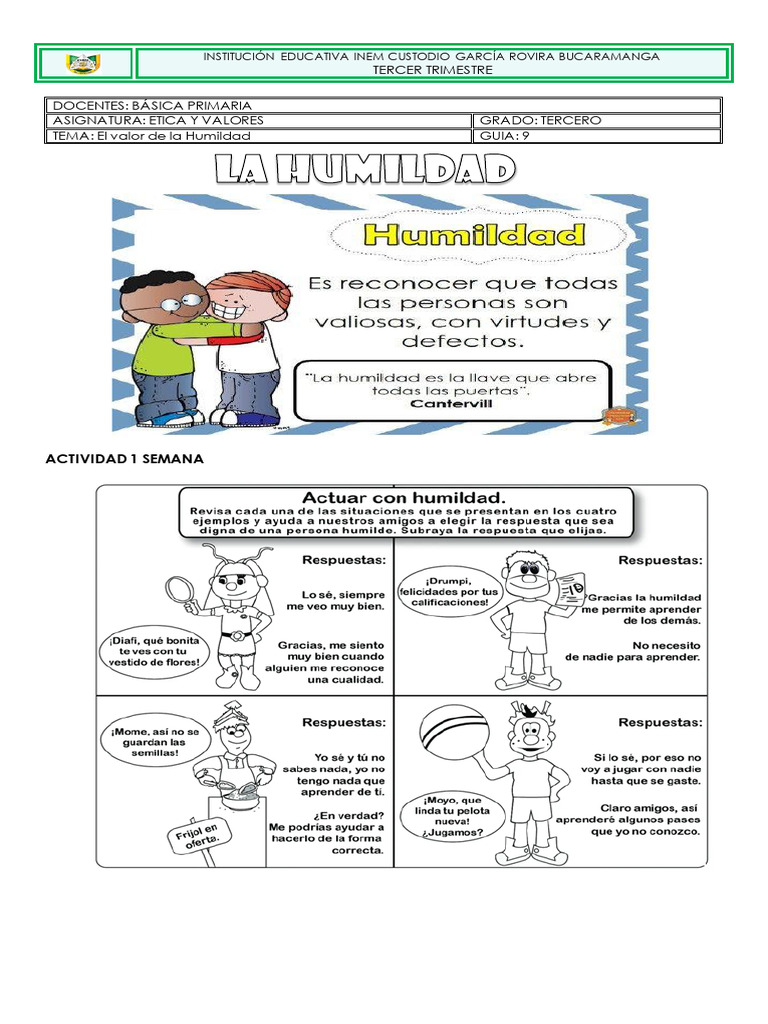 3 Guia 3 Trimestre - Etica y Valores | PDF