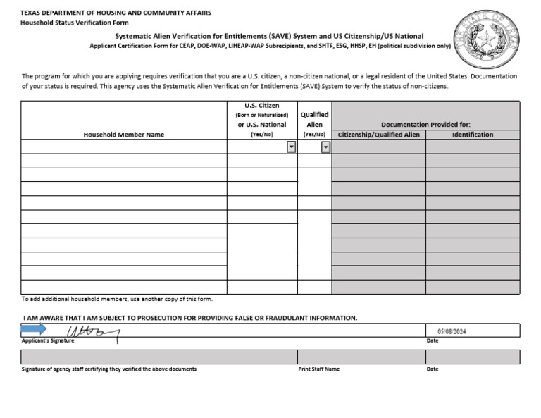 Save Certification Form Fillable | PDF