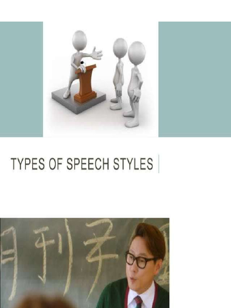 Speech Styles | PDF