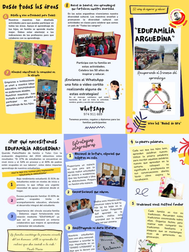 Tríptico Edufamilia Estrategias para Padres | PDF | Aprendizaje