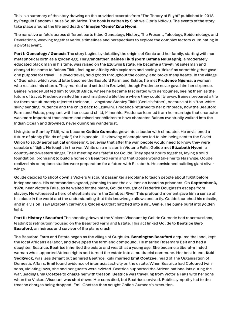 Summary of "The Theory of Flight" | PDF